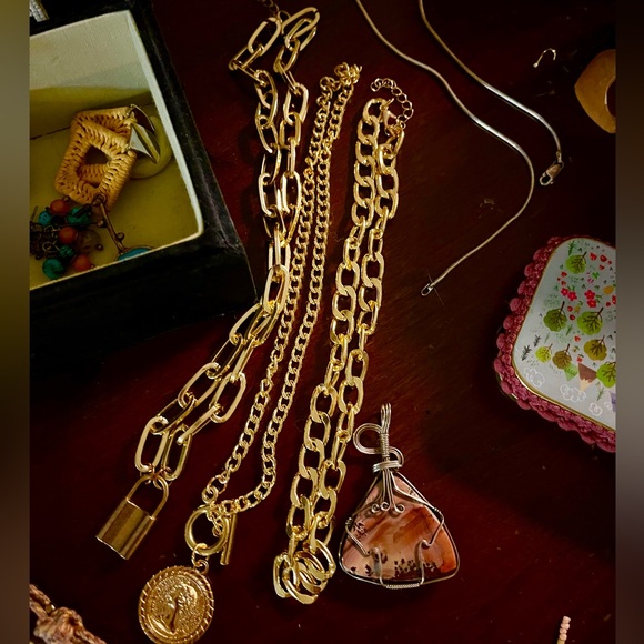 Jewelry | Layered 3 Piece Gold Chains Trendy | Poshmark